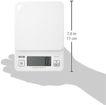 タニタ クッキングスケール KD-187 WH｜1g単位で正確に計量・最大1kg｜壁掛けOK・薄型・収納便利｜料理・お菓子作りに最適｜ホワイ – HIKIFUNE